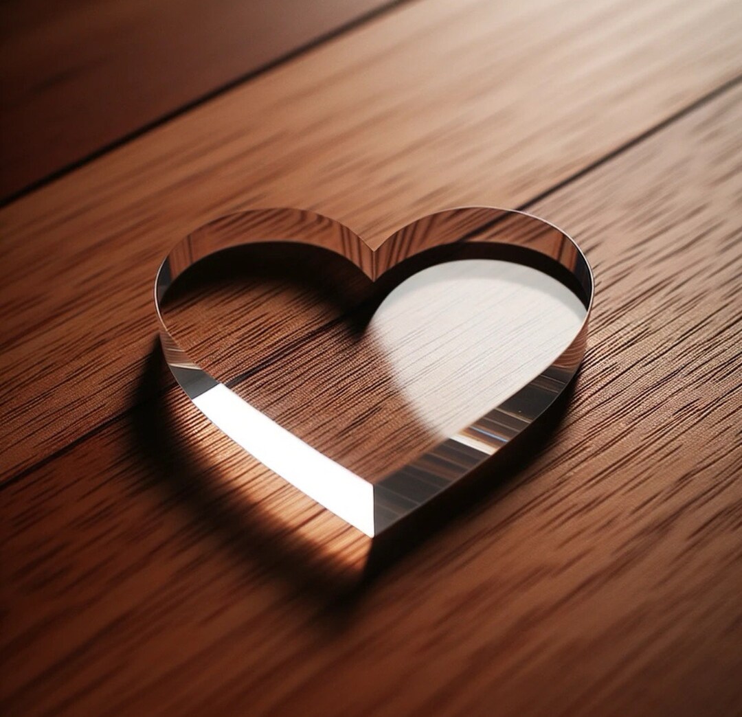 Any Size - 1/2 Inch Thick Clear Acrylic Heart Shape Outline - Etsy