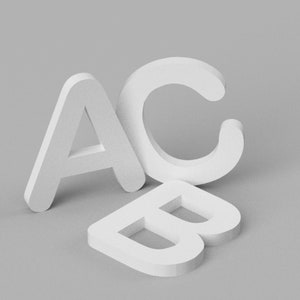1/2” Thick! White PVC Letters - Light Weight and Affordable - Arial ...