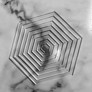 1" - 8" Hexagon Nested Quilt Template - 3/16" Thick - Etsy