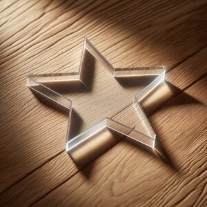Any Size - Clear Acrylic Star Shape Outline - Thickness Options ...