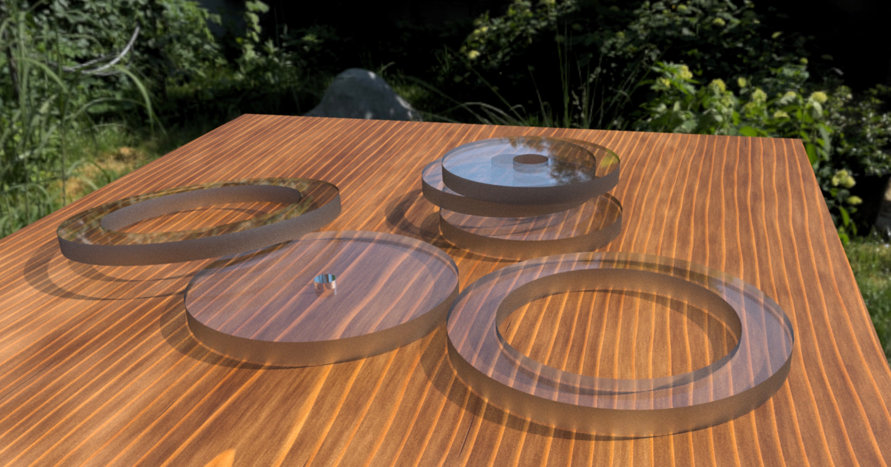 Custom Acrylic Donut: 1/2" Thick Clear Circle With Center Cutout - Etsy