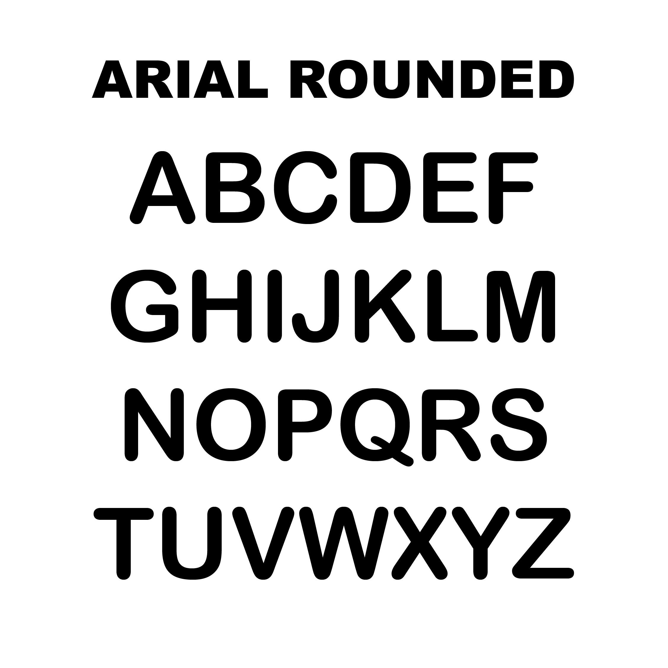 Acrylic Letters Numbers Arial Round Font 3/16 Thick - Etsy