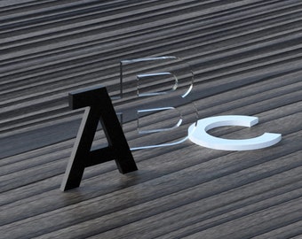 Customize 1/2 Thick White PVC Letters Light Weight and - Etsy