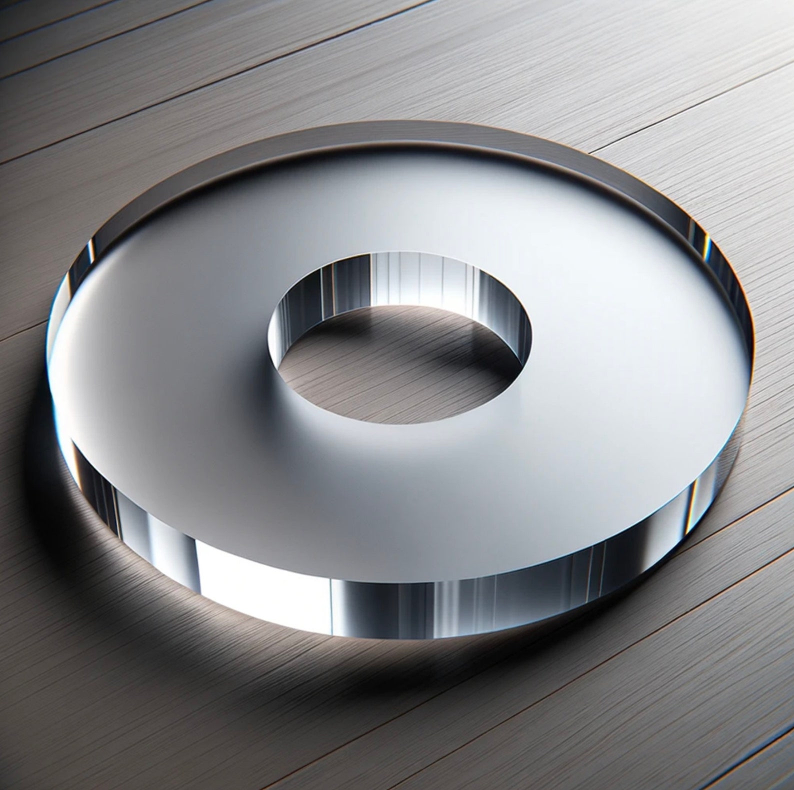 Custom Acrylic Donut: 1/2" Thick Clear Circle With Center Cutout - Etsy