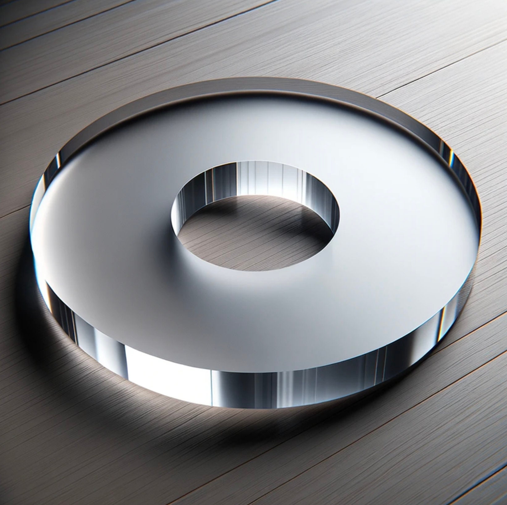 Custom Acrylic Donut: 1/2" Thick Clear Circle With Center Cutout - Etsy