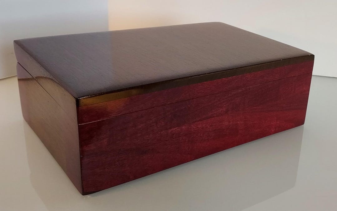BEAUTIFUL Purple Heart Keepsake Box With Peruvian Walnut and Purple ...