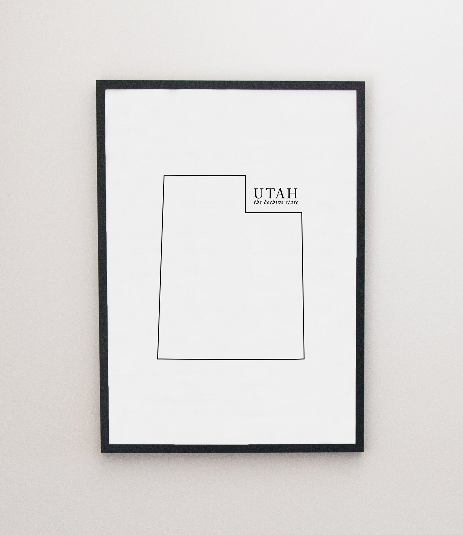 Utah Art // Utah Print Utah Map Utah Wall Art Utah Gift Poster - Etsy