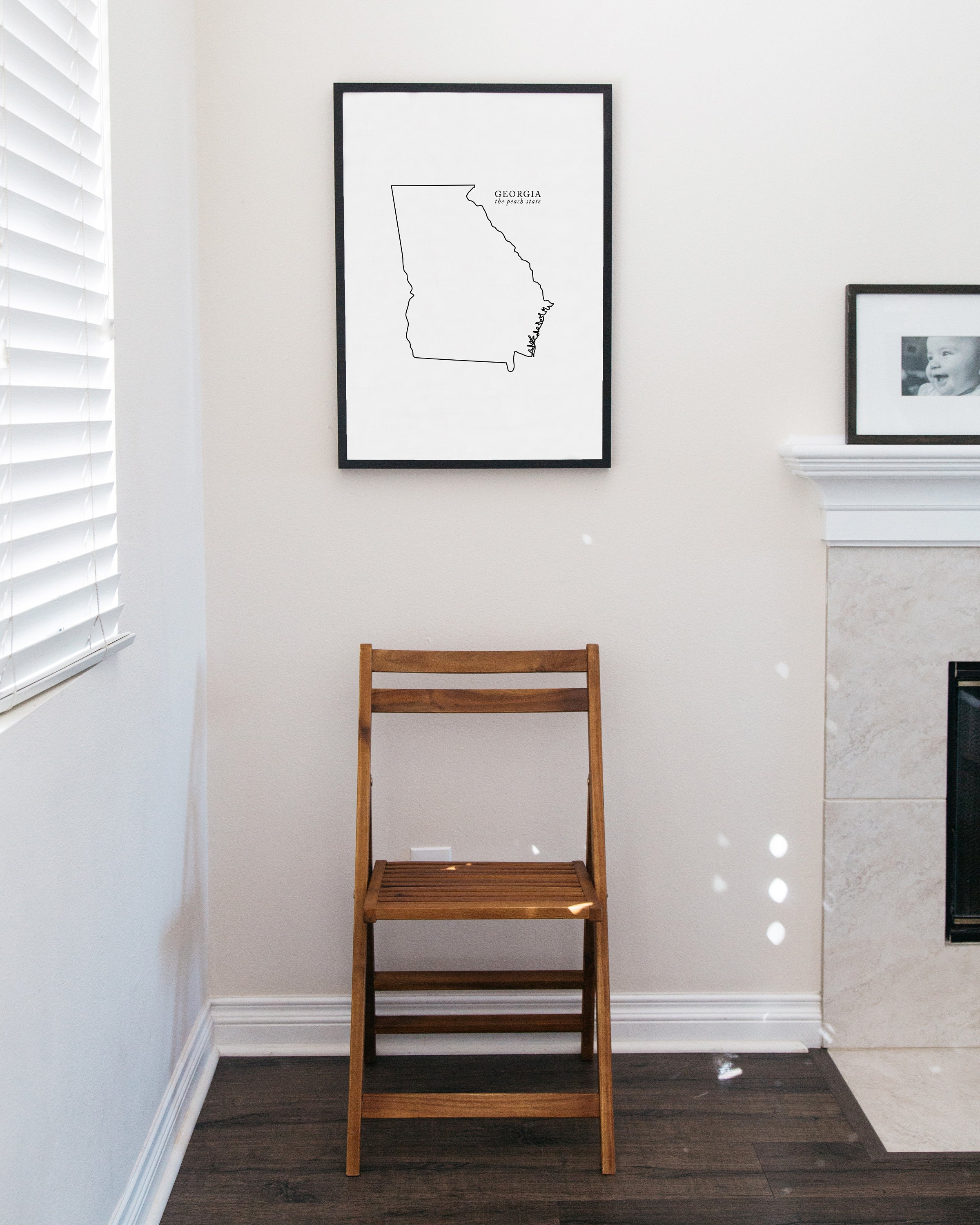 Georgia art // Georgia print Georgia map Georgia wall art | Etsy