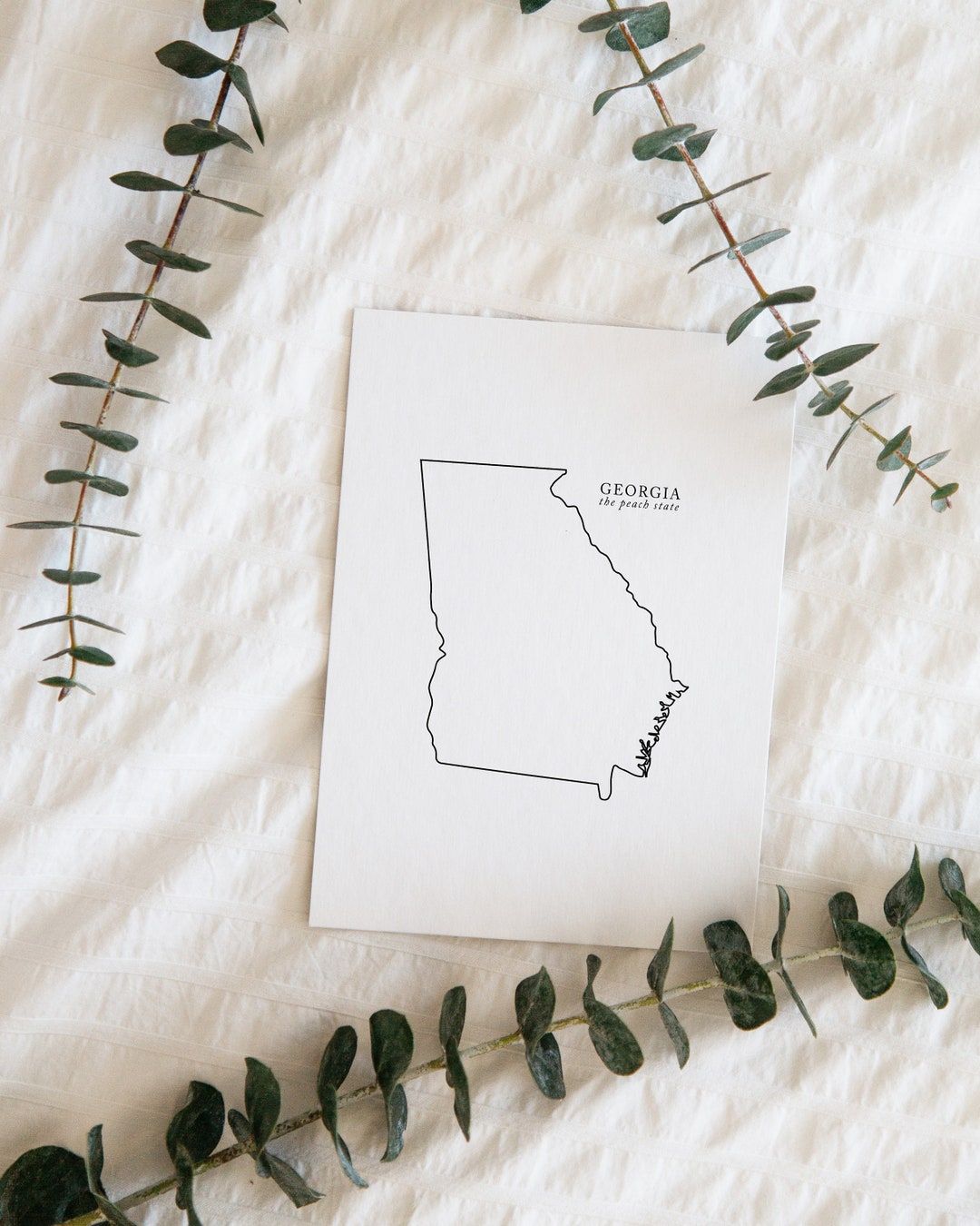 Georgia Art // Georgia Print Georgia Map Georgia Wall Art Georgia Gift ...