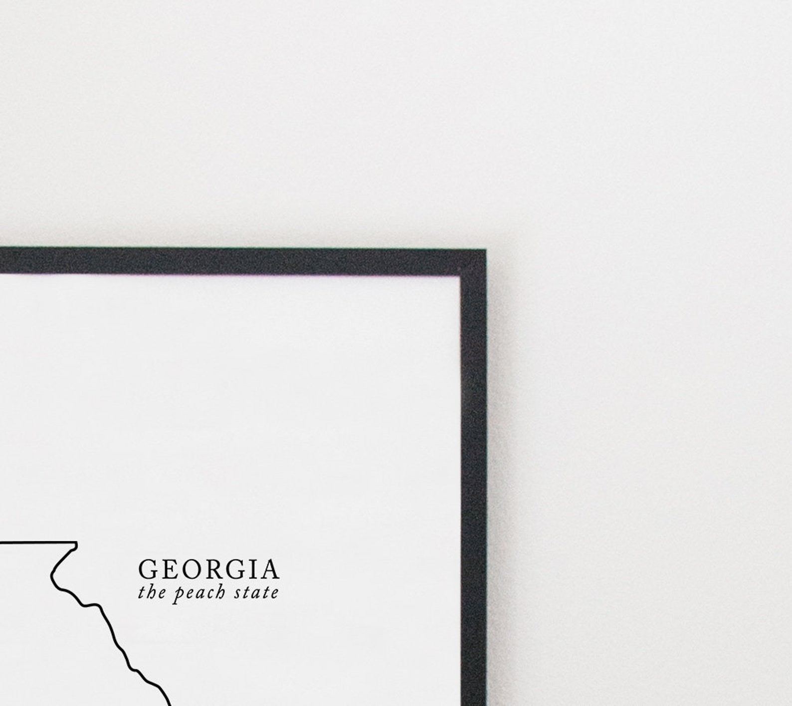 Georgia art // Georgia print Georgia map Georgia wall art | Etsy