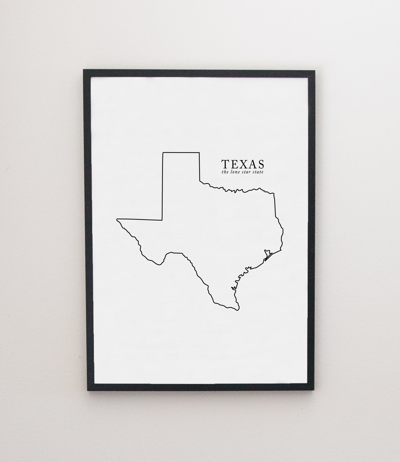 Texas art // Texas print Texas map Texas wall art Texas gift | Etsy