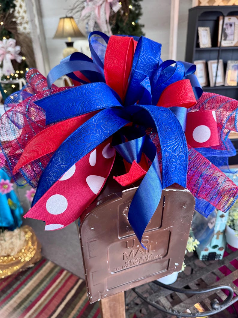 Mailbox Bows (wreath Bows) - Etsy