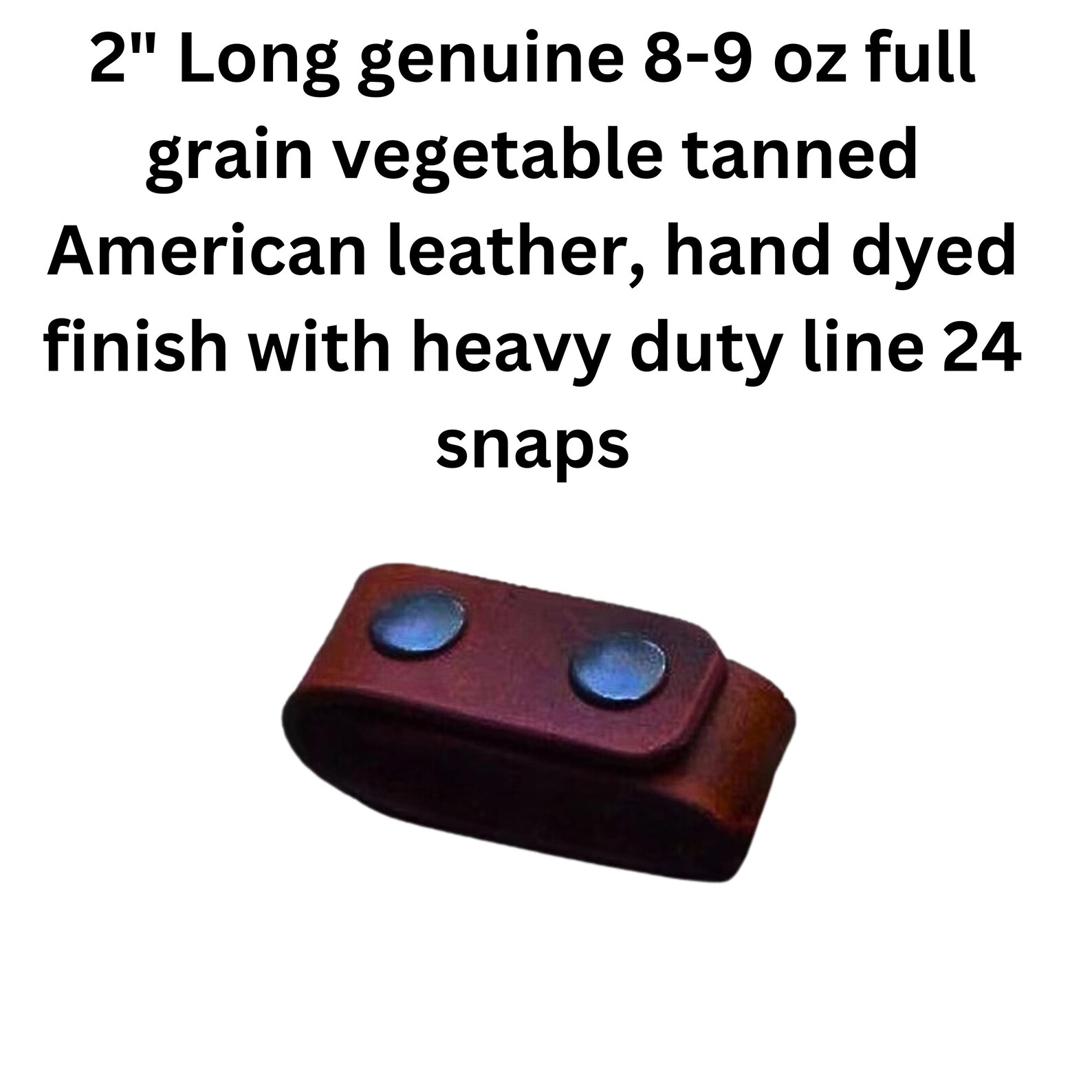 2" Short Leather Belt Loop Attachment - for Leather Sheaths - Dk Brown ...