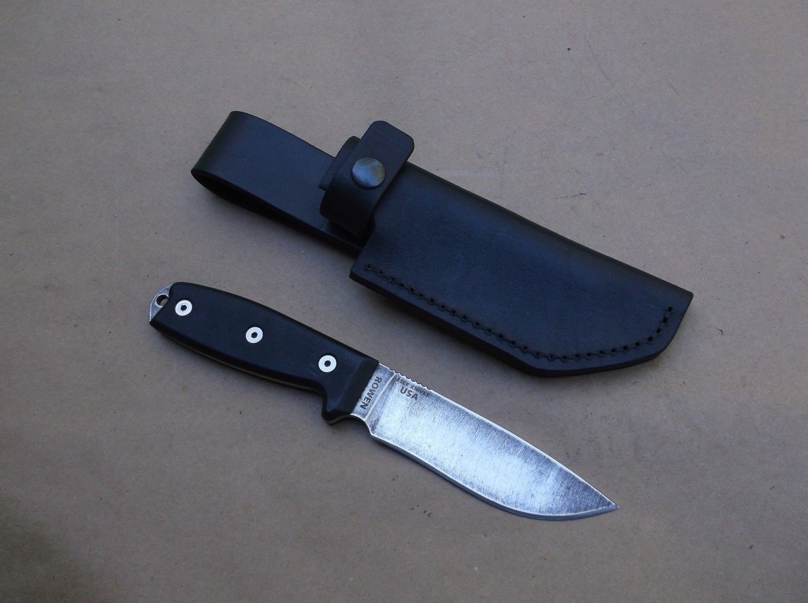 ESEE 4 Becker BK16 BK17 Handmade Leather Sheath Side Carry Plain ...