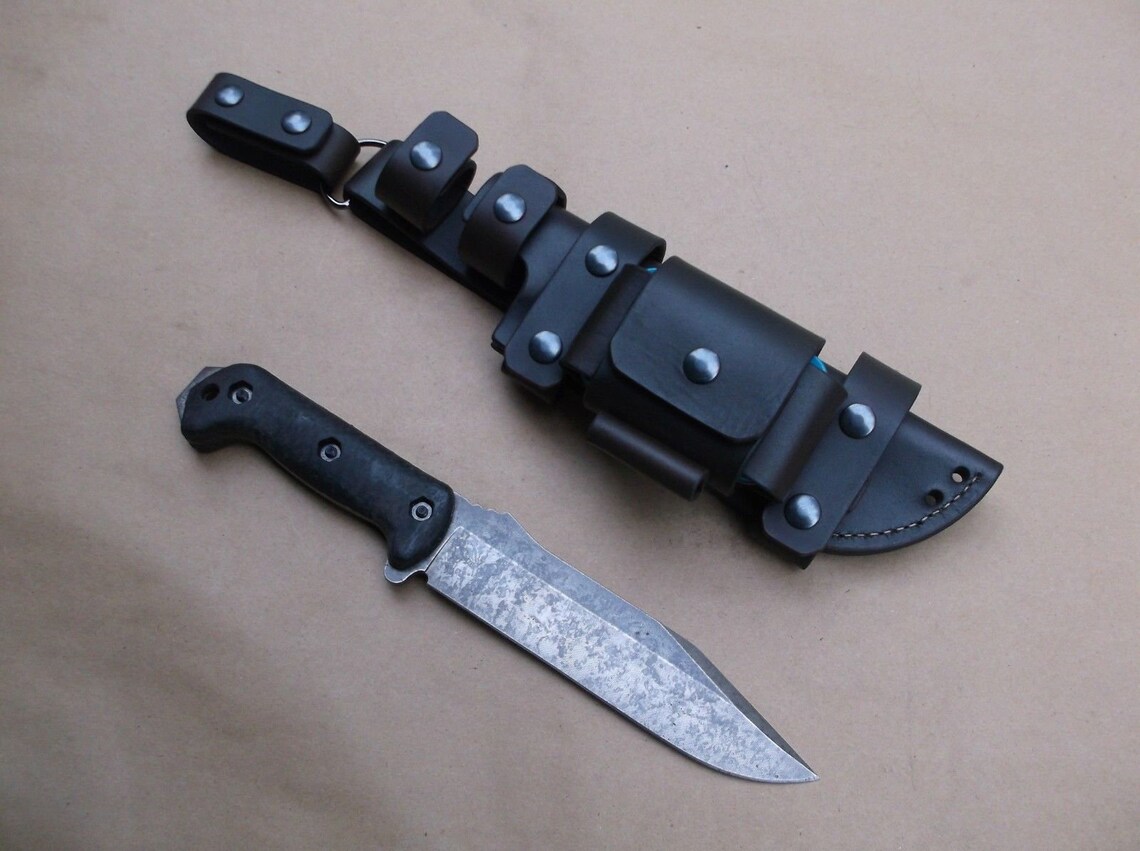 Ka Bar Becker BK-7 Custom Leather Sheath W/ Dangler D Ring - Etsy