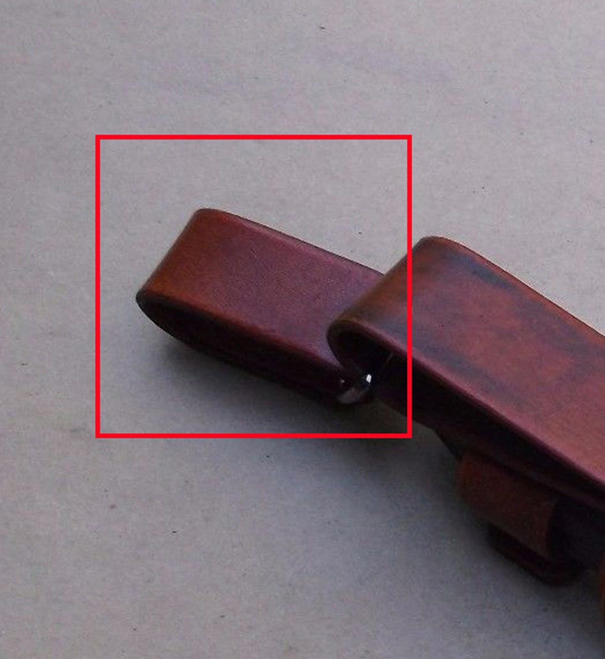 2" Short Leather Belt Loop Attachment - for Leather Sheaths - Dk Brown ...