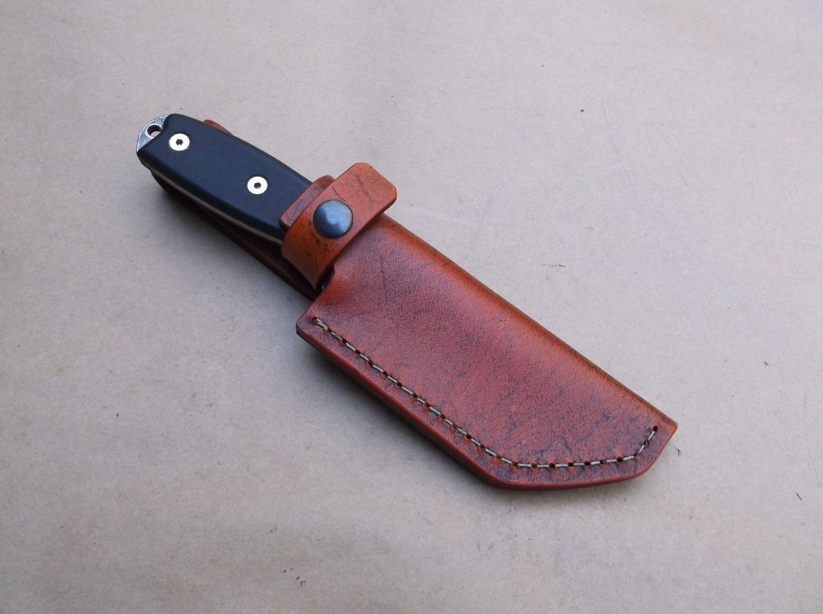 ESEE 4 Becker BK16 BK17 Handmade Leather Sheath Side Carry Plain ...