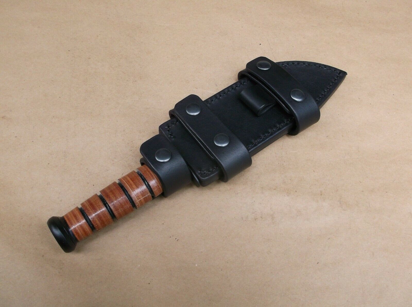 K-Bar USMC Scout Carry 5 Snaps Handmade Leather Sheath with | Etsy
