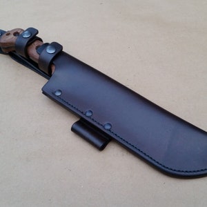 K-bar Becker BK-9 Hand Made Leather Sheath (sheath Only) Side Carry W ...
