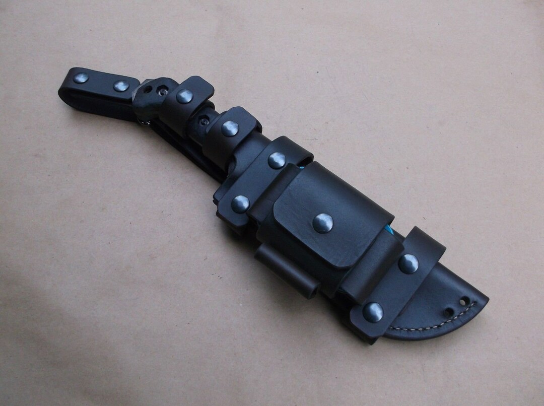 Ka Bar Becker BK-7 Custom Leather Sheath W/ Dangler D Ring Fitting ...