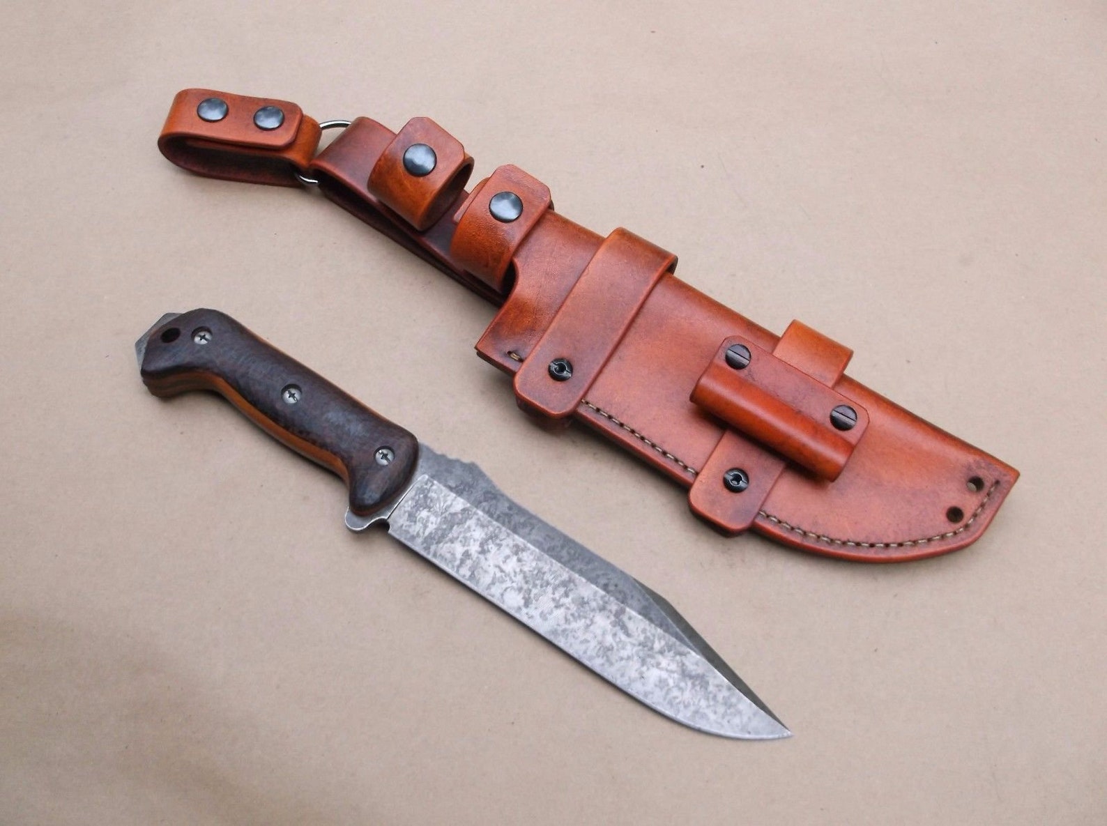 Ka Bar Becker BK-7 Versatile Leather Sheath sheath Only 6 Week Wait ...