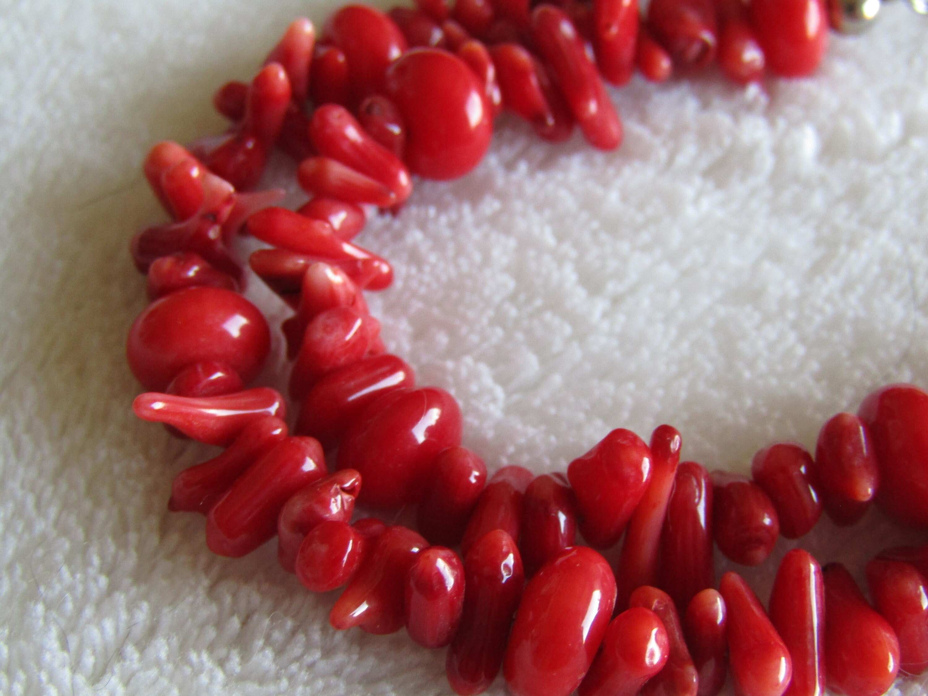 Genuine Coral Bead Necklace - Etsy