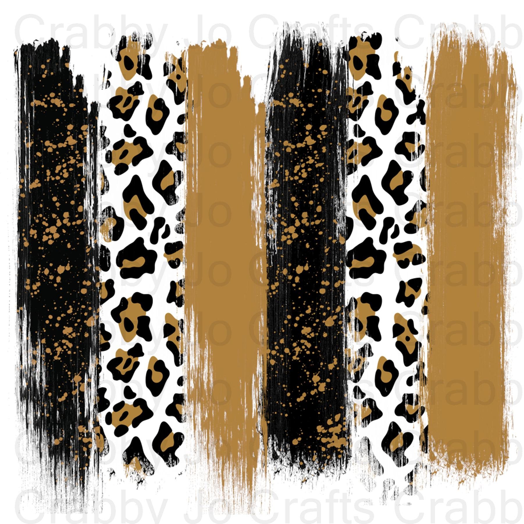 Black and Gold Leopard Background for Sublimation - Etsy