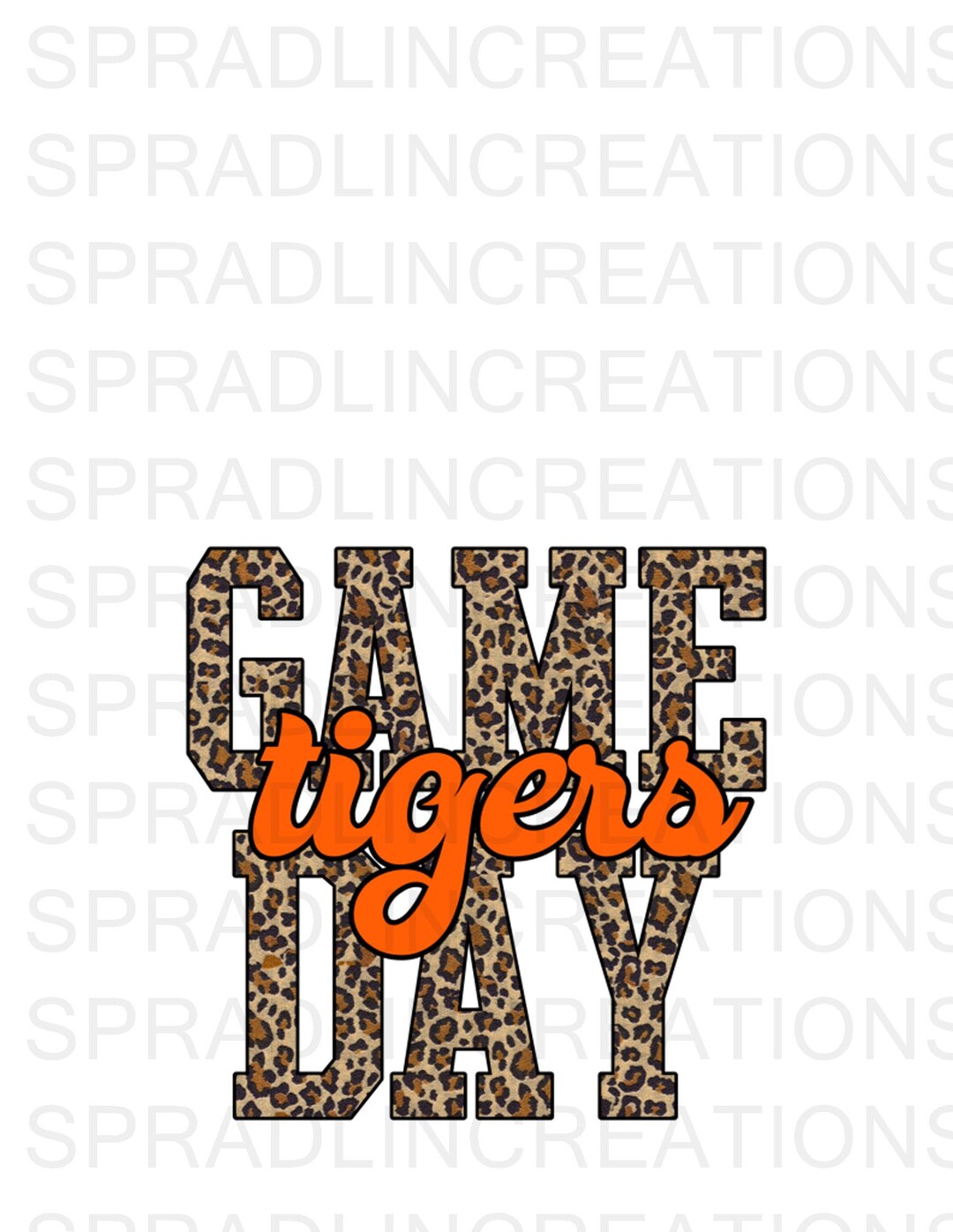 Game Day Tigers Digital Design / Leopard Game Day / Sublimation PNG ...