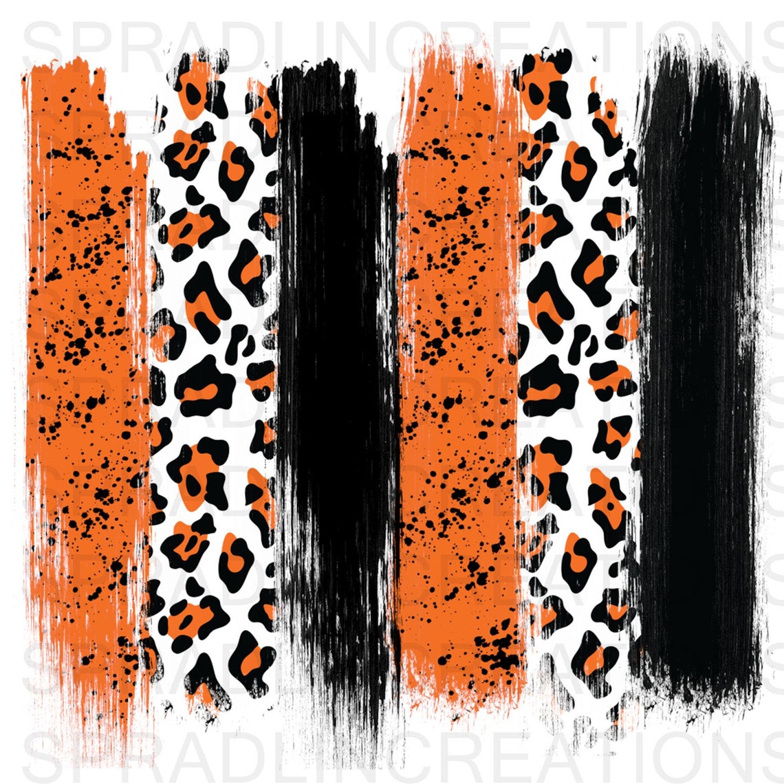 Orange and Black Leopard Sublimation Background - Etsy