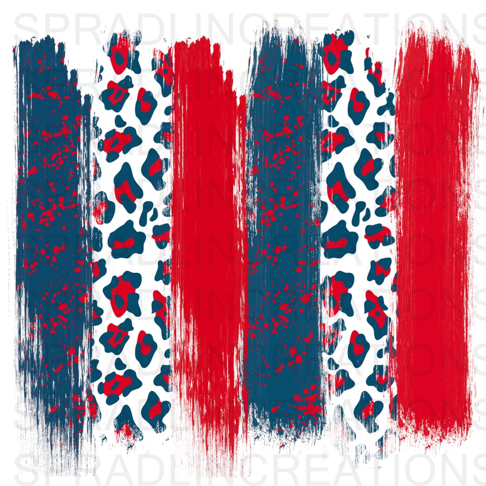 Red and Blue Leopard Sublimation Background - Etsy