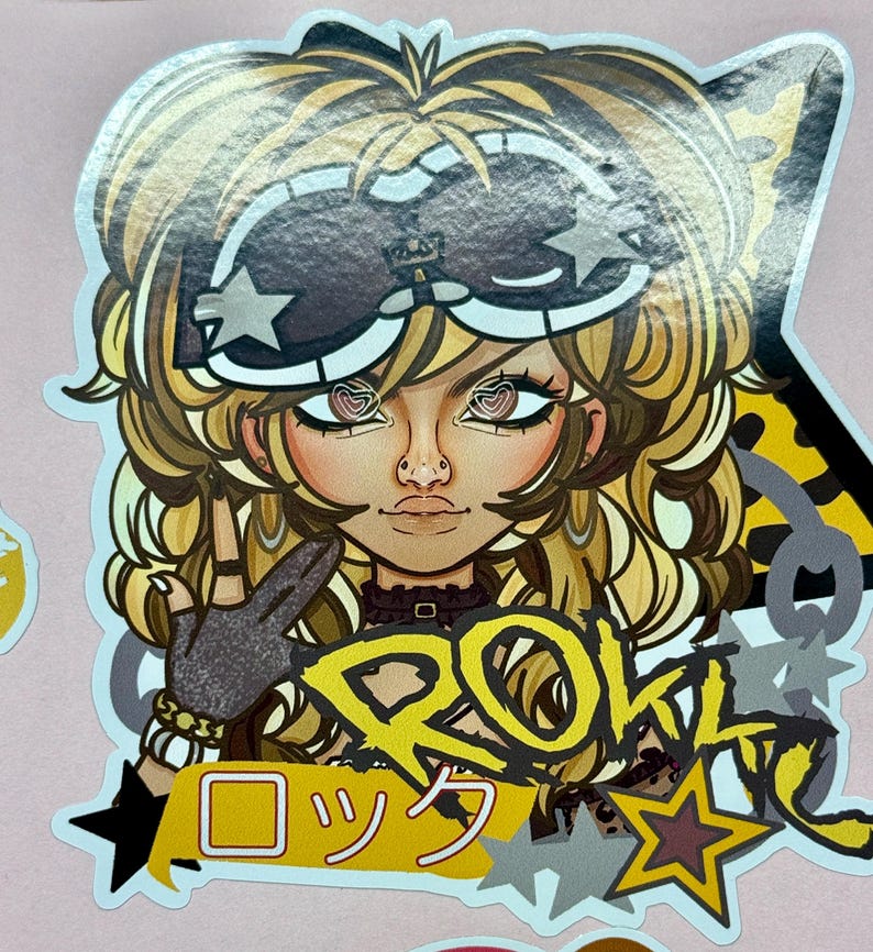 Rokku Gal Gyaru Subculture Sticker - Etsy