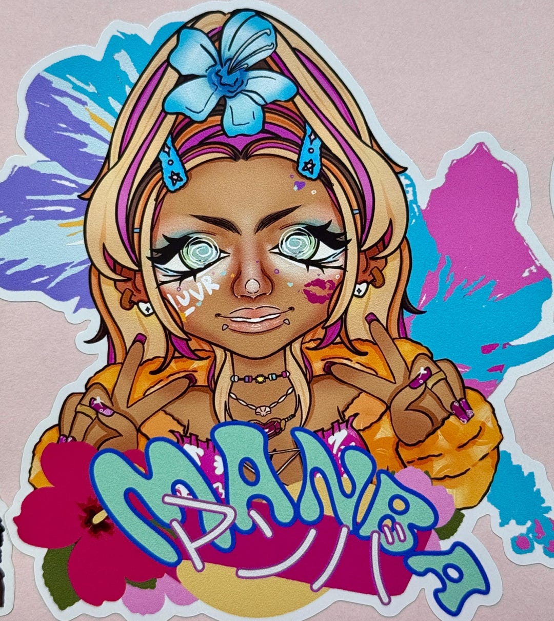 Manba Gal Gyaru Subculture Sticker - Etsy