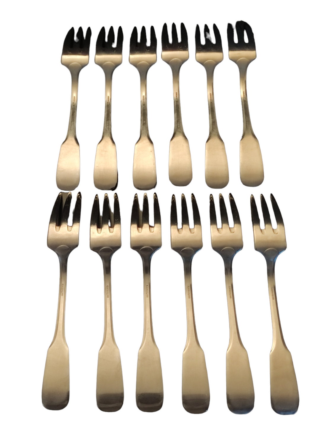 Guy Degrenne Set of 12 Fish Forks Satin Stainless Steel Vintage 90s - Etsy