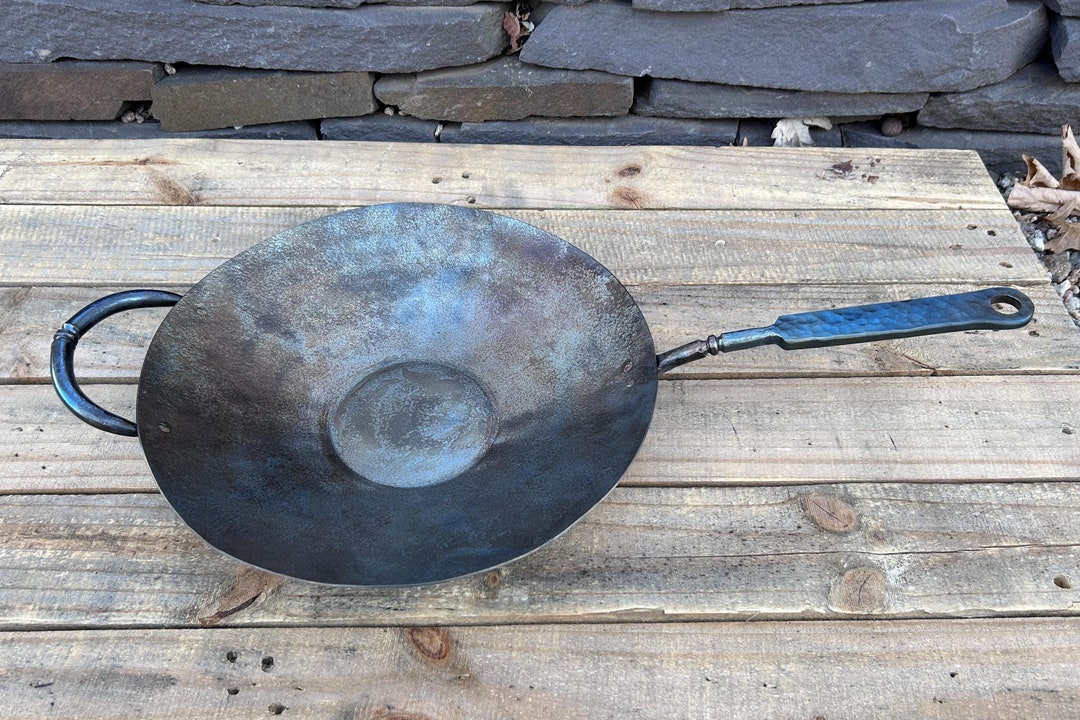 Hand Forged Carbon-steel Wok - Medium Size - Etsy