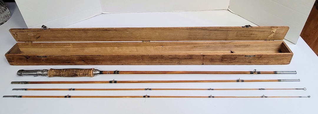 Vintage Nippon Fishing Tackle NFT Bamboo Fly Rod 9 Foot Long W/ 2 Tips ...