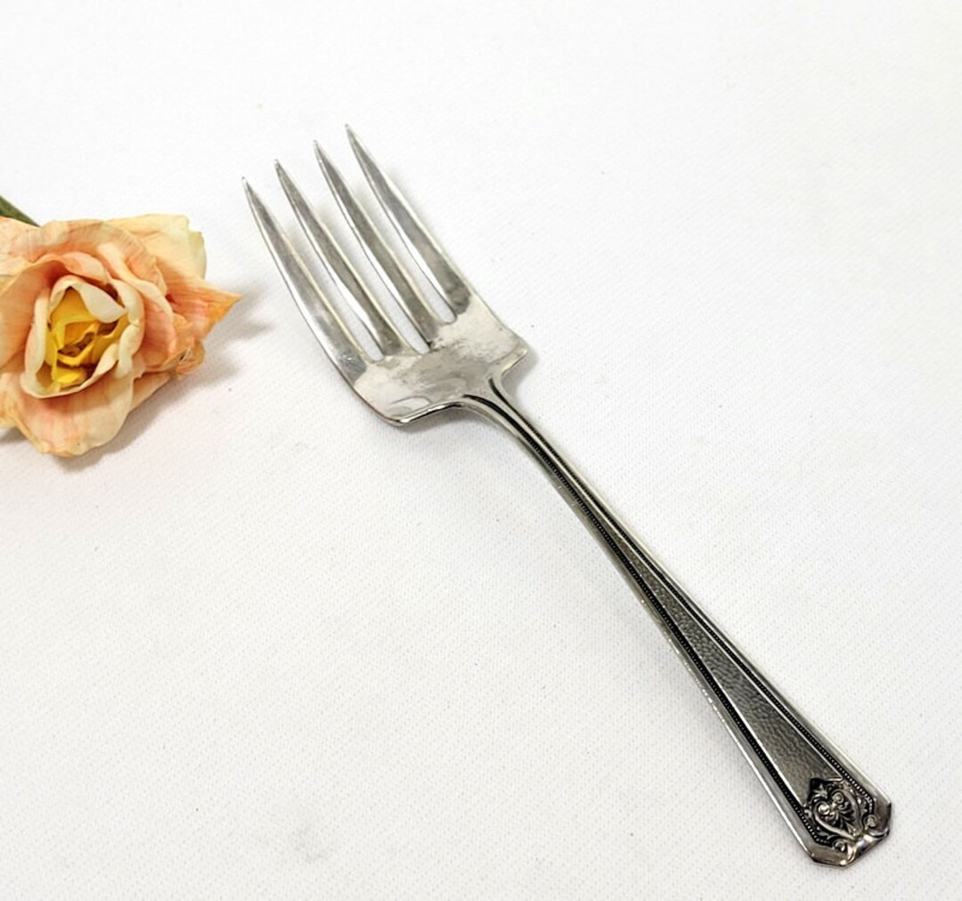 RS MFG CO Meat Serving Fork C: 1929 Oakleigh Ansonia Silverplated - Etsy