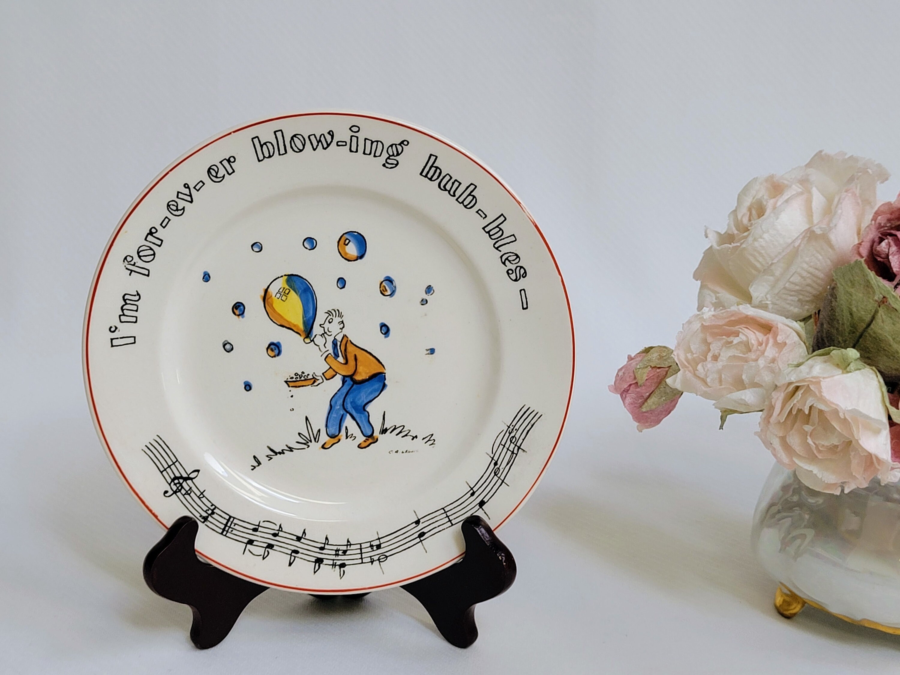 Songs Fondeville Collectable Plate ~ New York ~ 'i'm For-ev-er Blow-ing ...