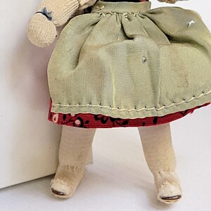 Miniature Cloth Doll by Deb Canham, Artist Designs ~ 4" Tall Girl ...