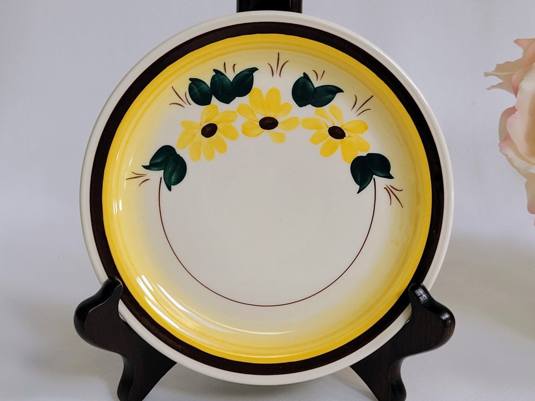 Set of 4 Bread & Butter Plates Brown Eyed Susan 7 1/2 by Metlox ...