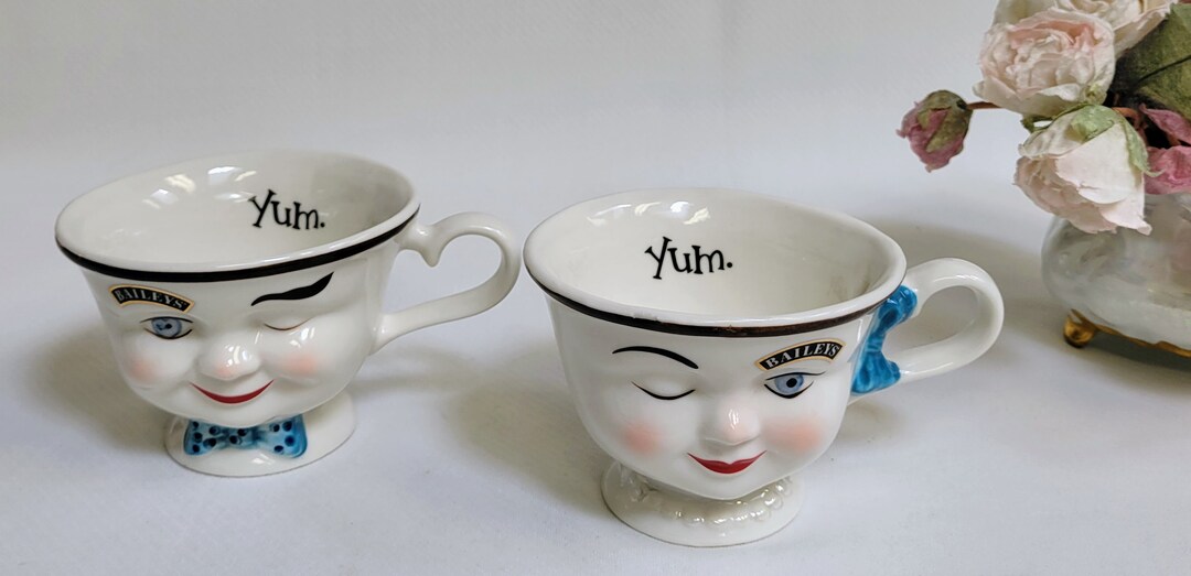 Baileys Mr. & Mrs. Winking Yum Tea Cup Set ~ Vintage Bailey's ...