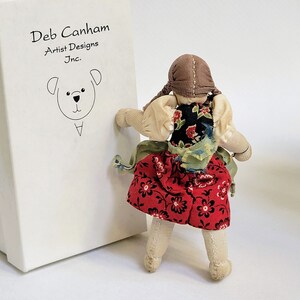 Miniature Cloth Doll by Deb Canham, Artist Designs ~ 4" Tall Girl ...