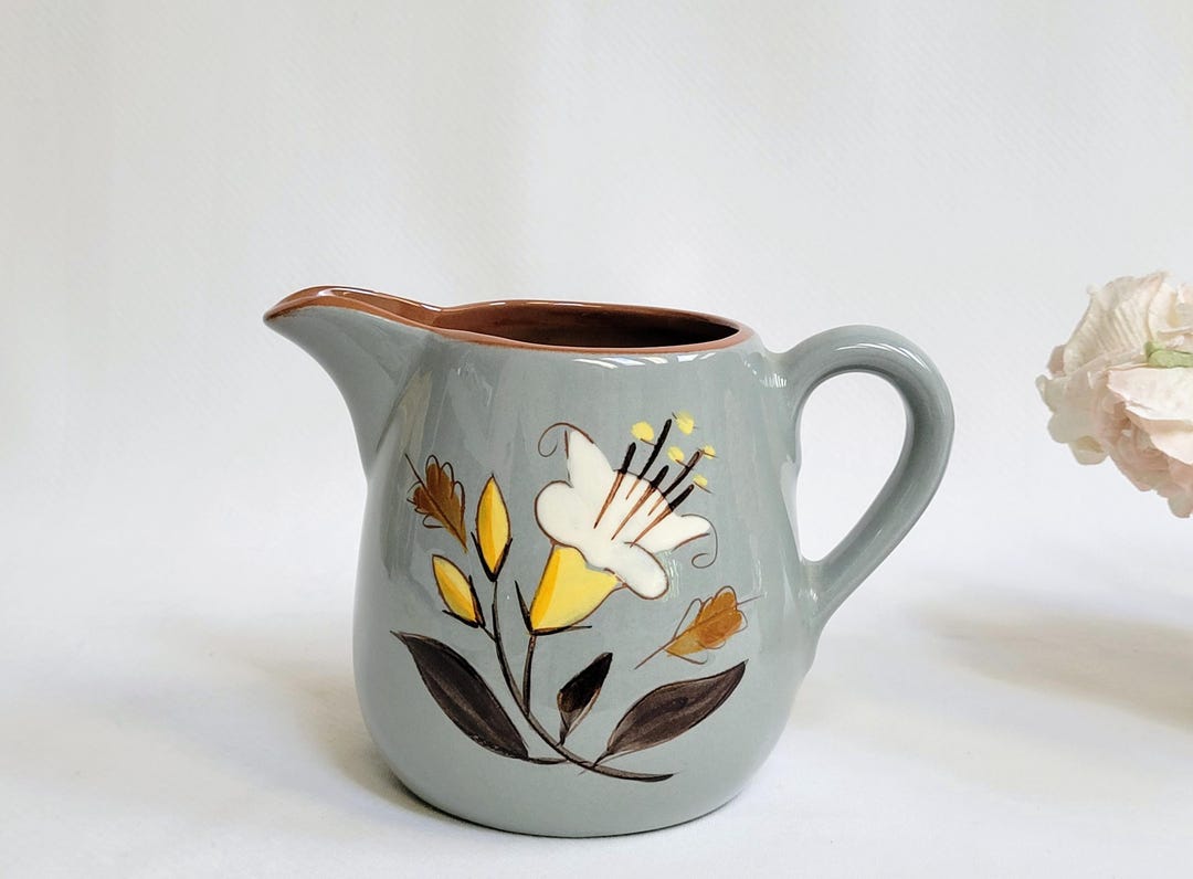 Vintage Stangl Pottery Milk Pitcher: Golden Harvest Floral Design - Etsy
