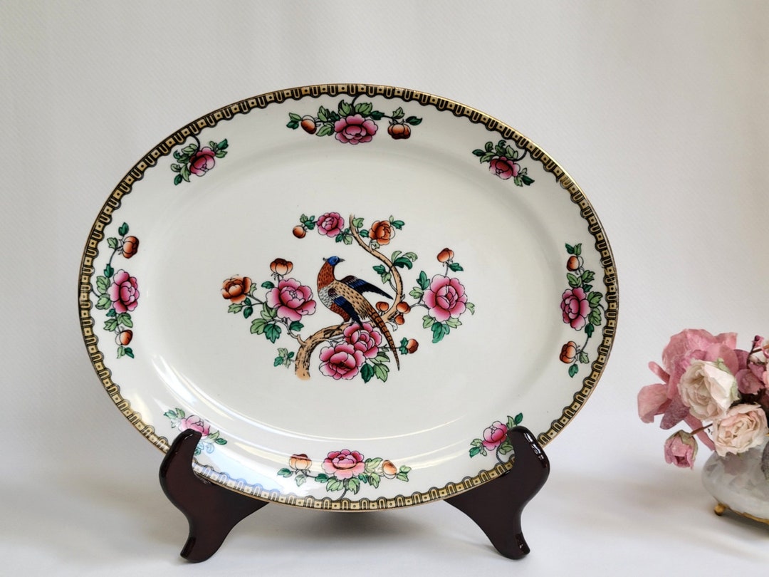 English Pheasant Large Serving Platter 14" X 12" ~ by F. Winkle ...
