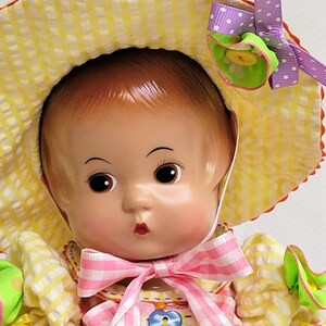 Effanbee Patsy Summer Fair Doll ~ C: 2001 ~ Original Outfit on Her Stand ~ Fully Jointed ~ COA ...