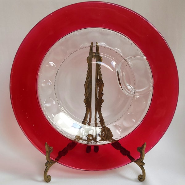 Ruby Red Plate - Etsy