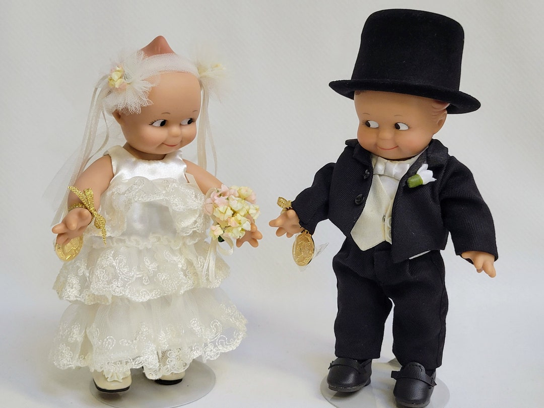 Two Rose O'neill Kewpie Dolls Bride & Groom to Have and to Hold A ...