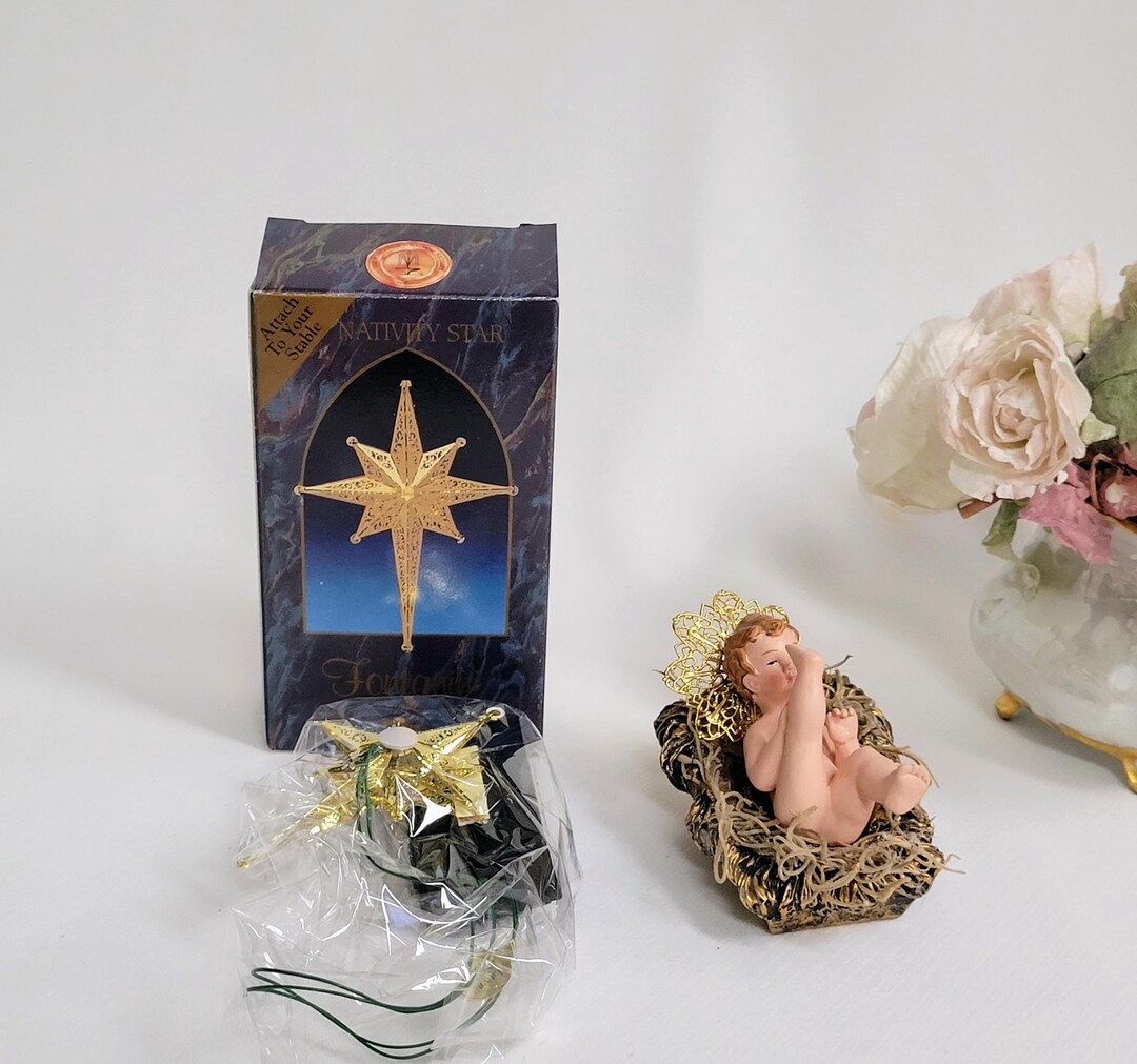 Fontanini 3.5" Brass Filigree Lighted Nativity Star NEW in Box ~ New ...