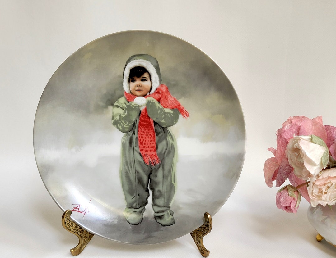 Lovely winter Angel Plate wonder of - Etsy