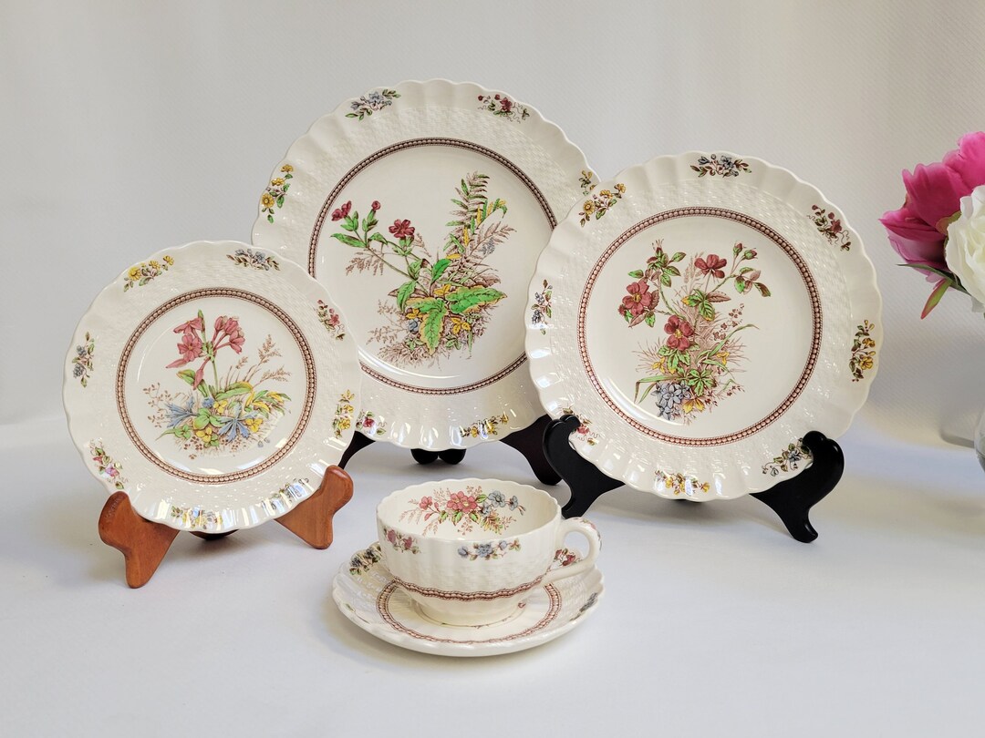 Copeland Spode 6 Piece Place Setting ~ Rosalie Pattern ~ Made in ...
