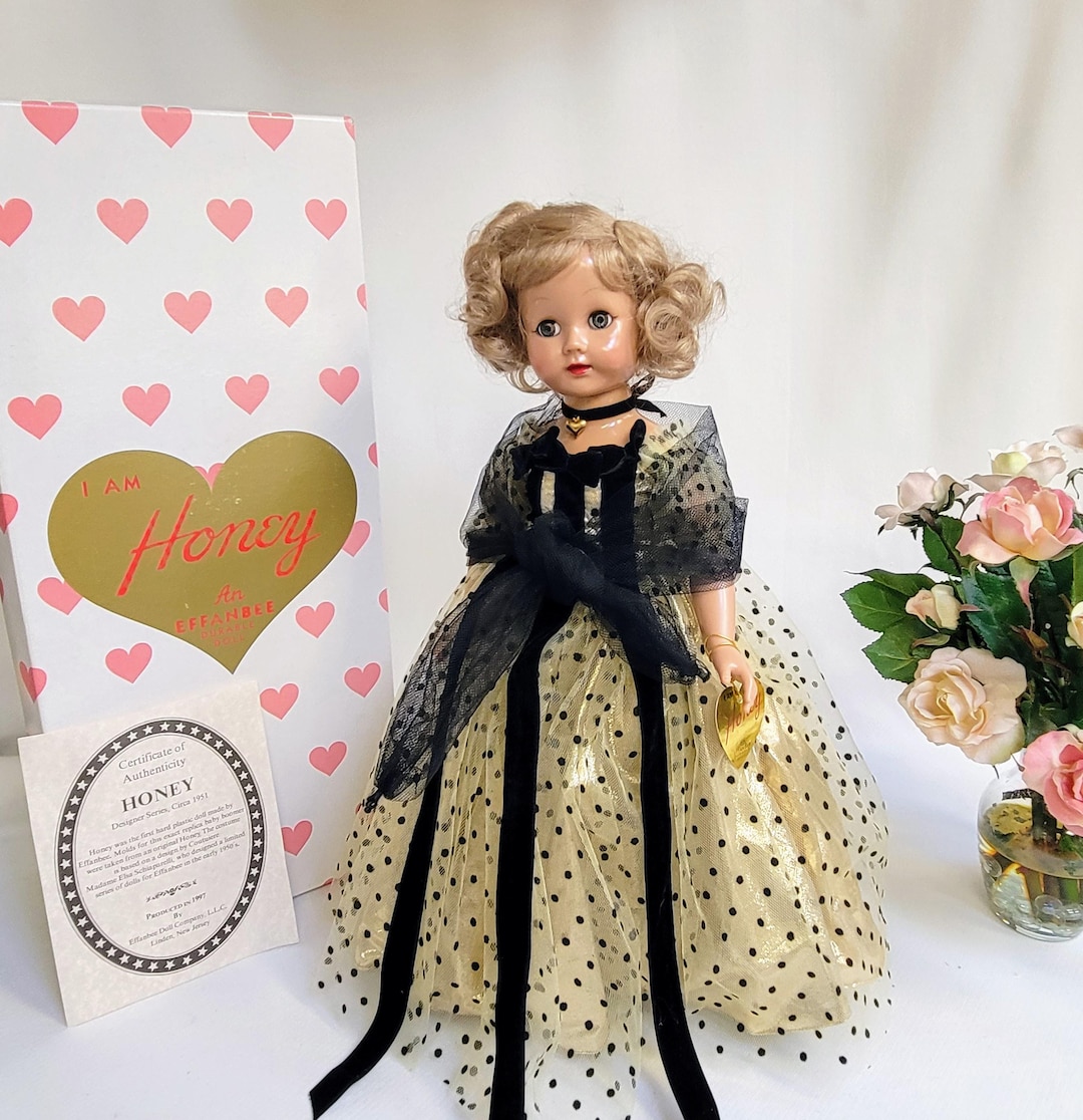 Effanbee Honey Ball Gown Doll ~ #V555 ~ New in Original Box, COA, Wrist ...